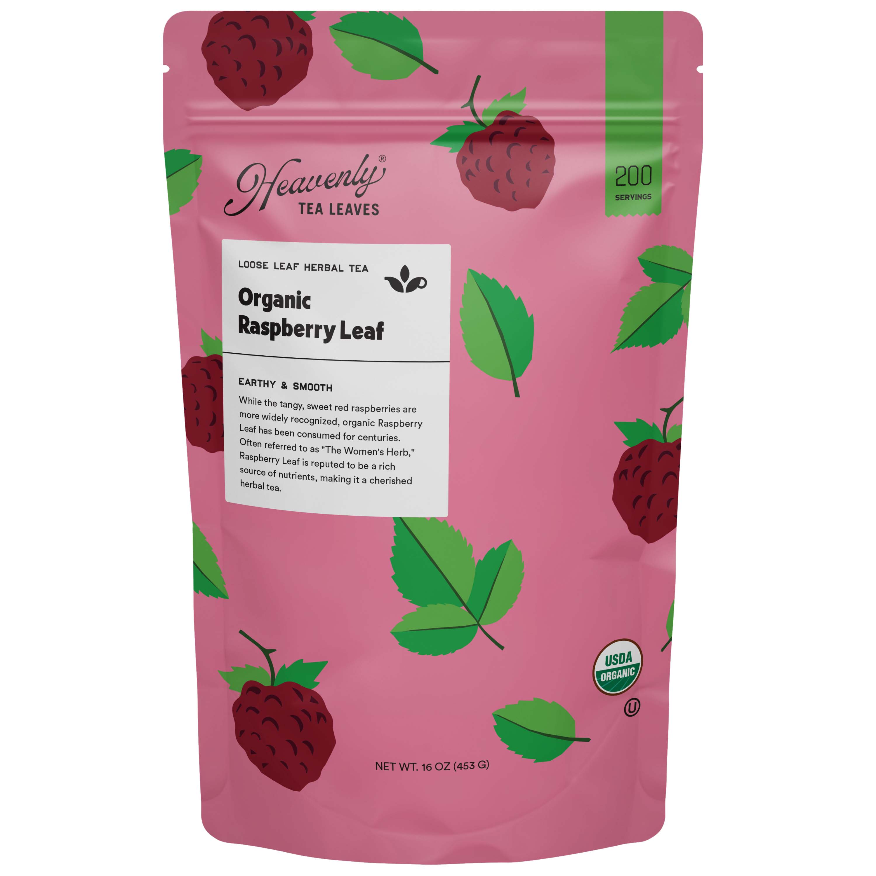Organic Raspberry Leaf, Bulk Loose Leaf Herbal Tea, 16 Oz. – MotherBees